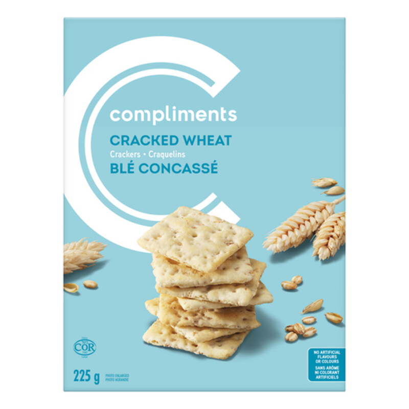 Compliments Crackers Cracked Wheat 225 g - Voilà Online Groceries & Offers