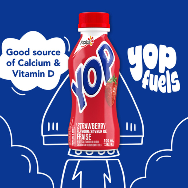 Yoplait Yop Lactose-Free 1% Drinkable Yogurt Strawberry Raspberry 200 ...