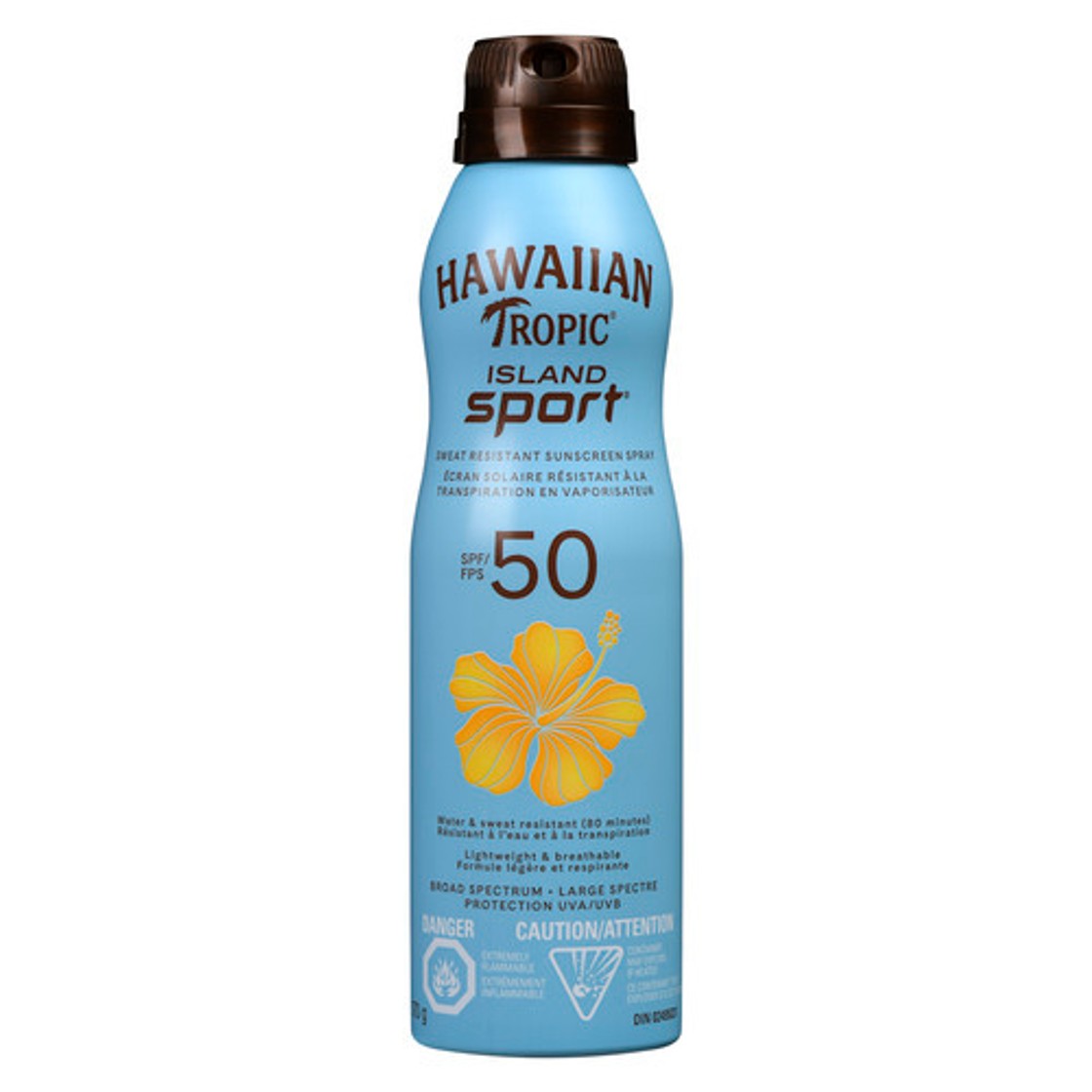 Hawaiian Tropic Sunscreen Spray SPF 50 Island Sport Sweat Resistant 170 ...