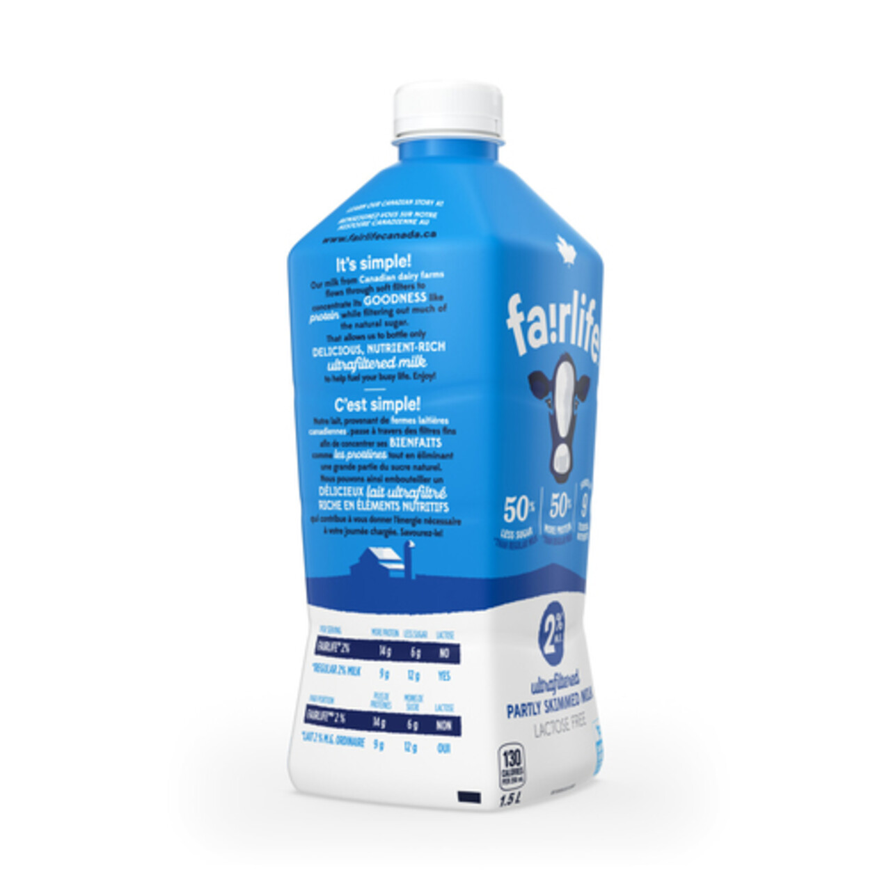 Fairlife Lactose-Free 2% Milk Ultrafiltered Partly Skimmed 1.5 L ...