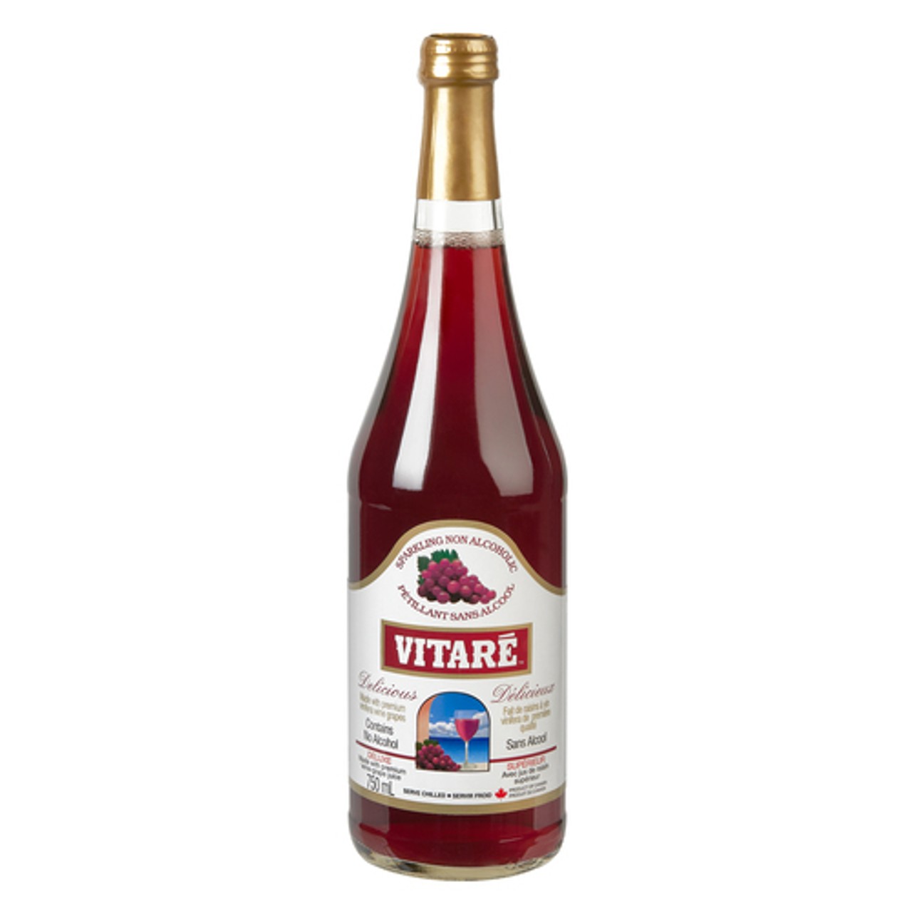 Vitare Non Alcoholic Wine Red 750 ml (bottle) - Voilà Online Groceries ...