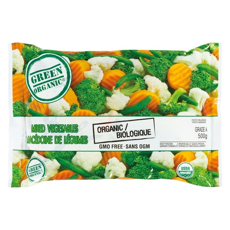 Green Organic Frozen Vegetables Mixed 500 g - Voilà Online Groceries ...