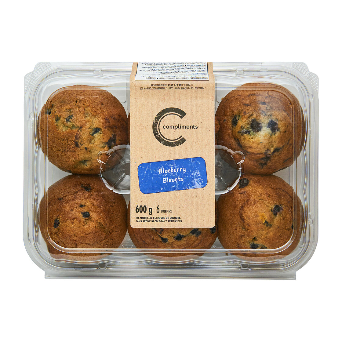 Compliments Muffins Blueberry 600 g - Voilà Online Groceries & Offers