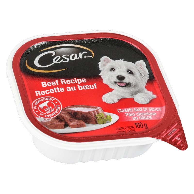 Cesar Classic Loaf In Sauce Beef Adult Wet Dog Food 100 g - Voilà ...