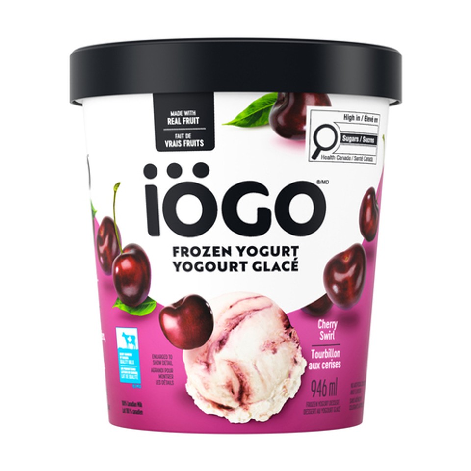 IOGO Cherry Swirl Frozen Yogurt Real Fruit & Dairy 946 ml - Voilà ...