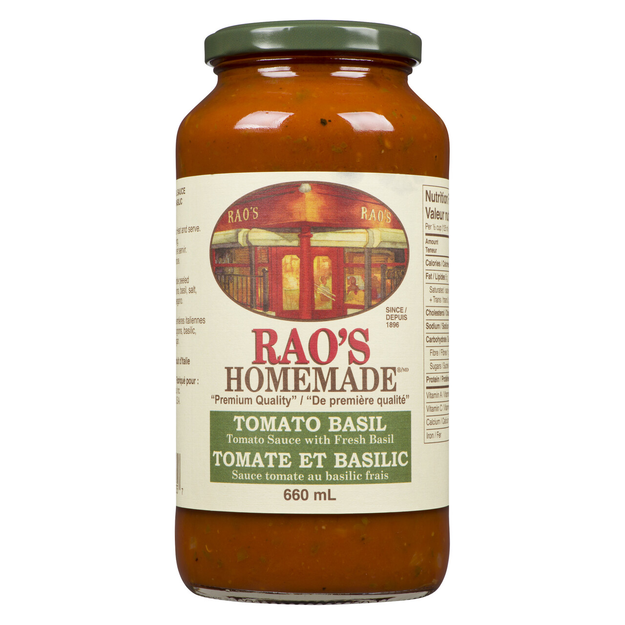 Rao's Homemade Sauce Tomato Basil 660 ml - Voilà Online Groceries & Offers