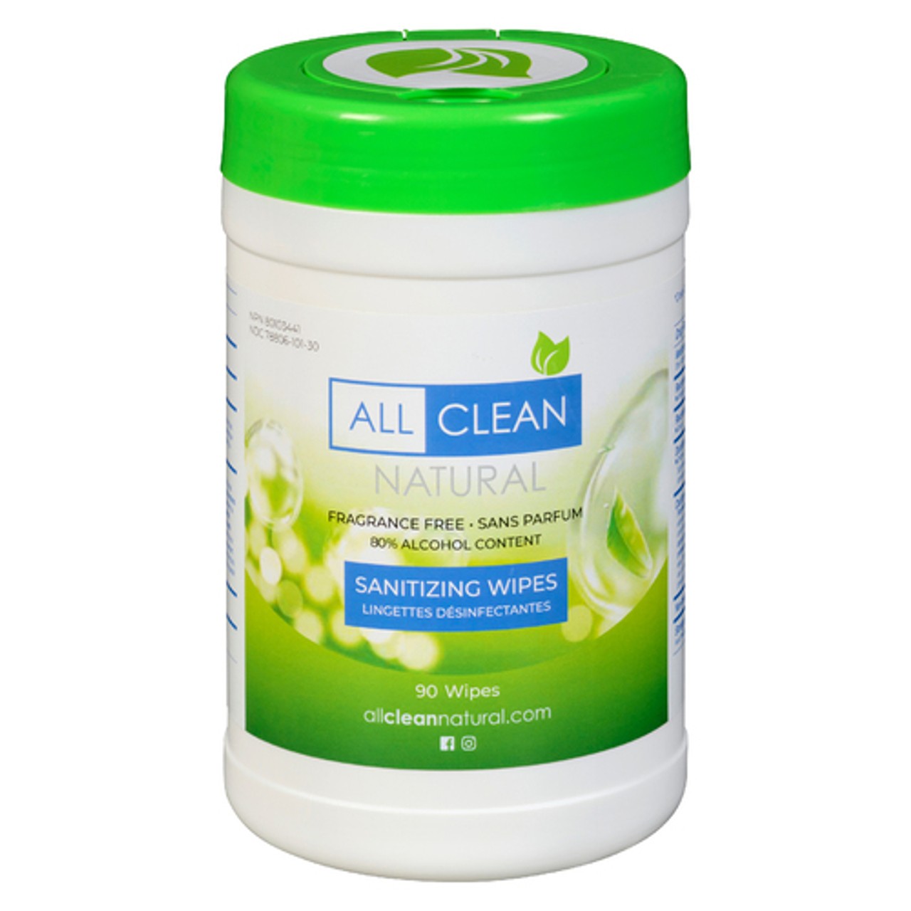 All Clean Natural Sanitizing Wipes 90 Wipes - Voilà Online Groceries ...