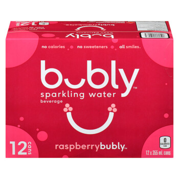 Bubly Sparkling Water Raspberry 12 x 355 ml (cans) - Voilà Online ...