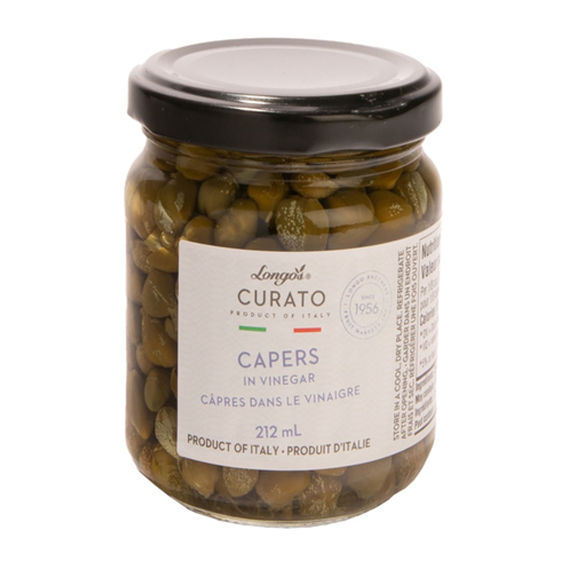 Longo's Curato Capers 212 ml - Voilà Online Groceries & Offers