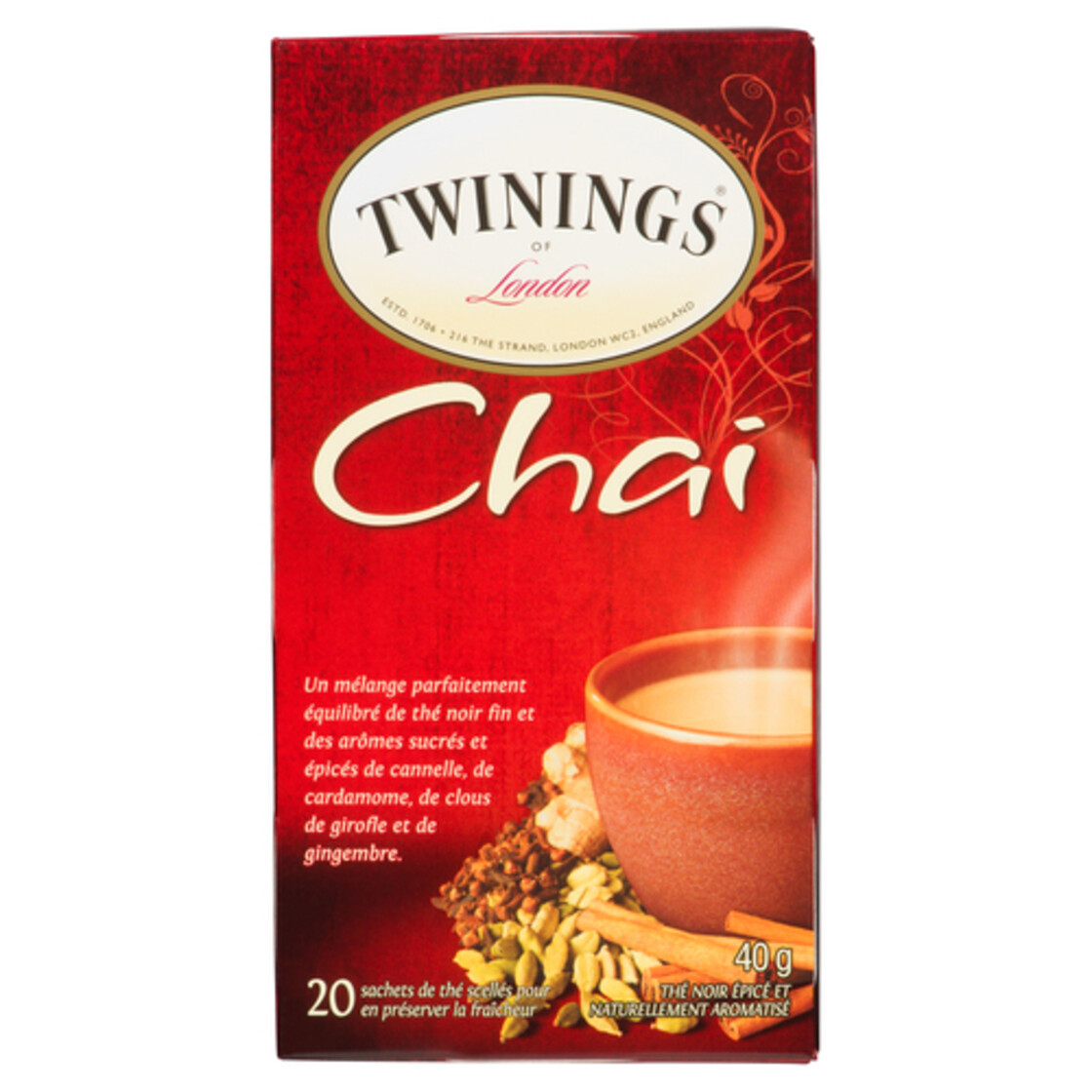 Twinings Tea Chai 20 Tea Bags - Voilà Online Groceries & Offers