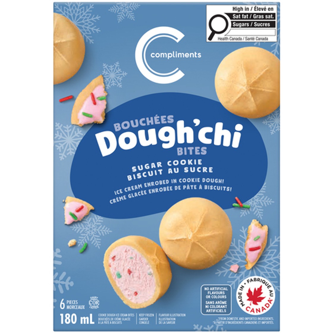 Compliments Dough'Chi Bites Ice Cream Sugar Cookie 6 x 30 ml - Voilà ...