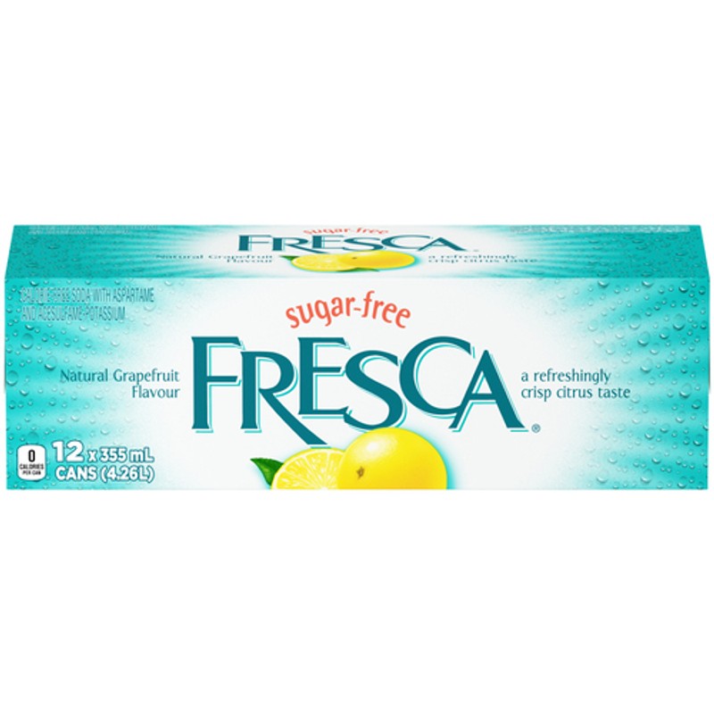 Fresca Sugar-Free Soda Grapefruit Fridge Pack 12 x 355 ml (cans ...