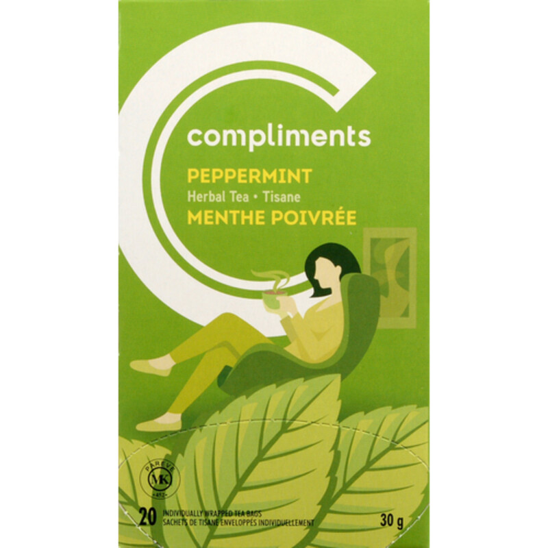 Compliments Herbal Tea Peppermint 20 Tea Bags - Voilà Online Groceries ...