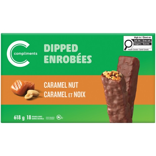 Compliments Granola Bars Dipped Caramel Nut 618 g - Voilà Online ...