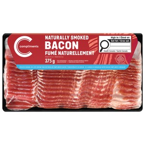 Compliments Naturally Smoked Less Salt Bacon 375 g - Voilà Online ...