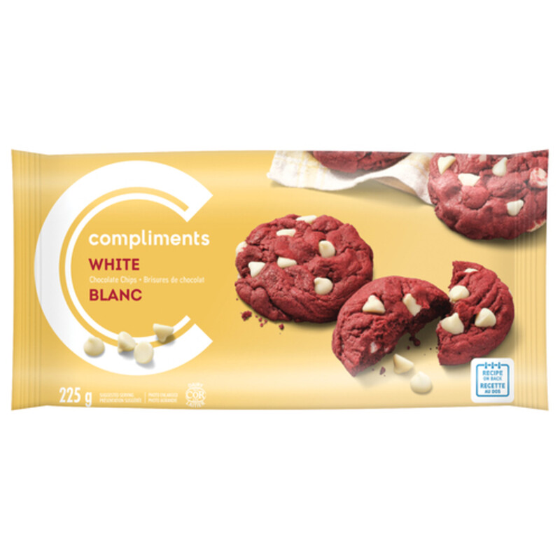 Compliments Baking Chips White Chocolate 225 g - Voilà Online Groceries ...
