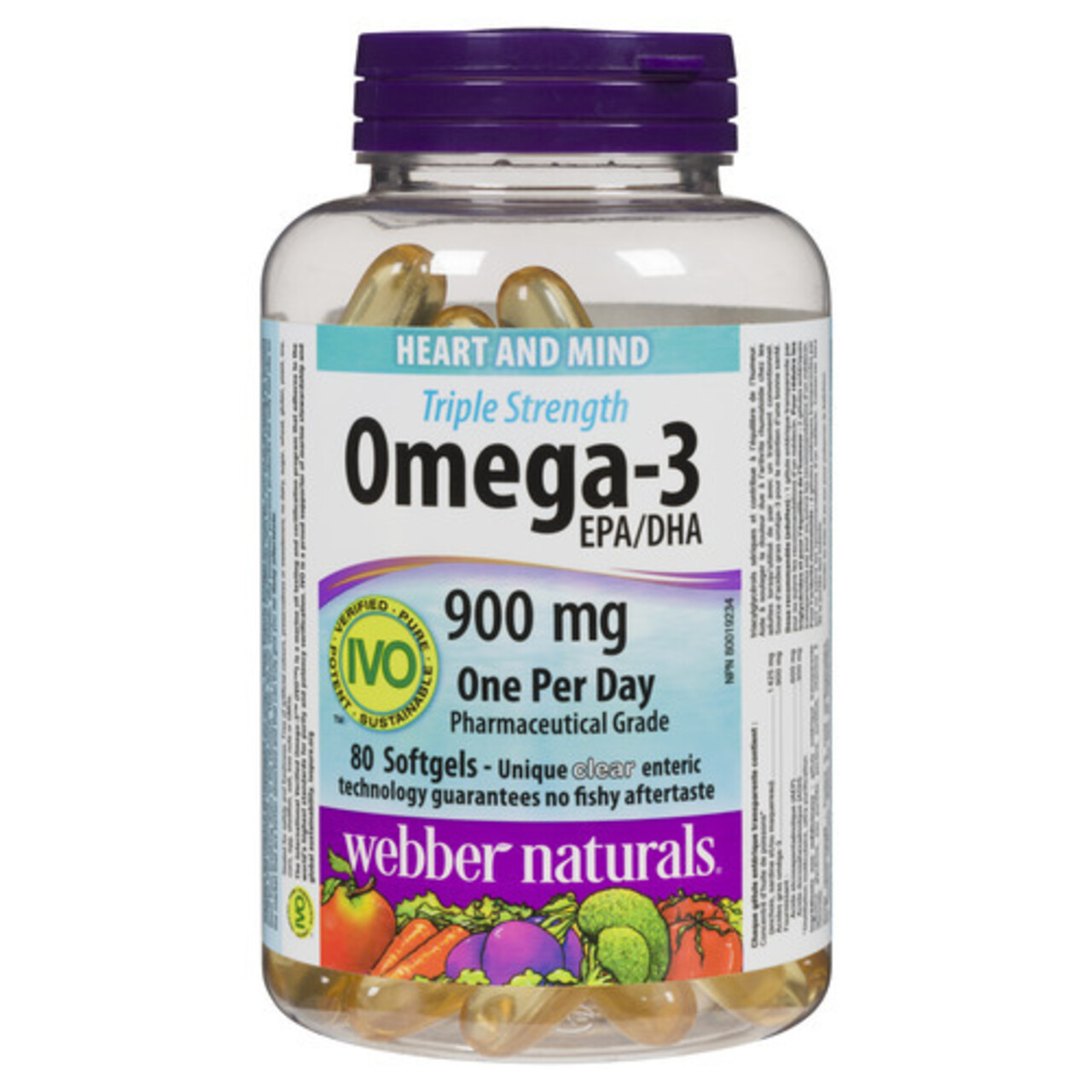 Webber Naturals Clear Enteric Omega 3 Mini 900 mg 80 Softgel Capsules ...