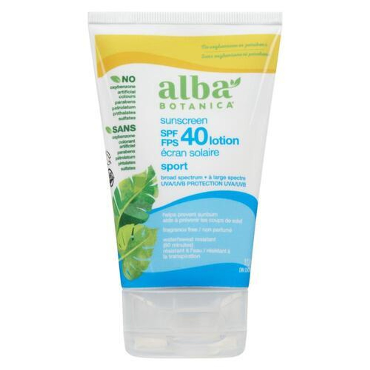 Alba Botanica Sport Sunscreen Lotion SPF 40 Fragrance Free 113 ml ...