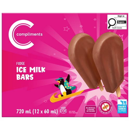 Compliments Ice Milk Bars Fudge 12 x 60 ml - Voilà Online Groceries ...