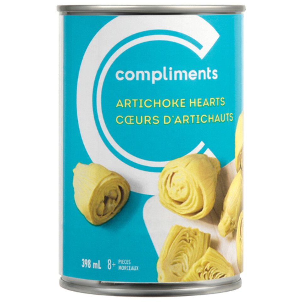 Compliments Canned Artichoke Hearts 398 ml - Voilà Online Groceries ...