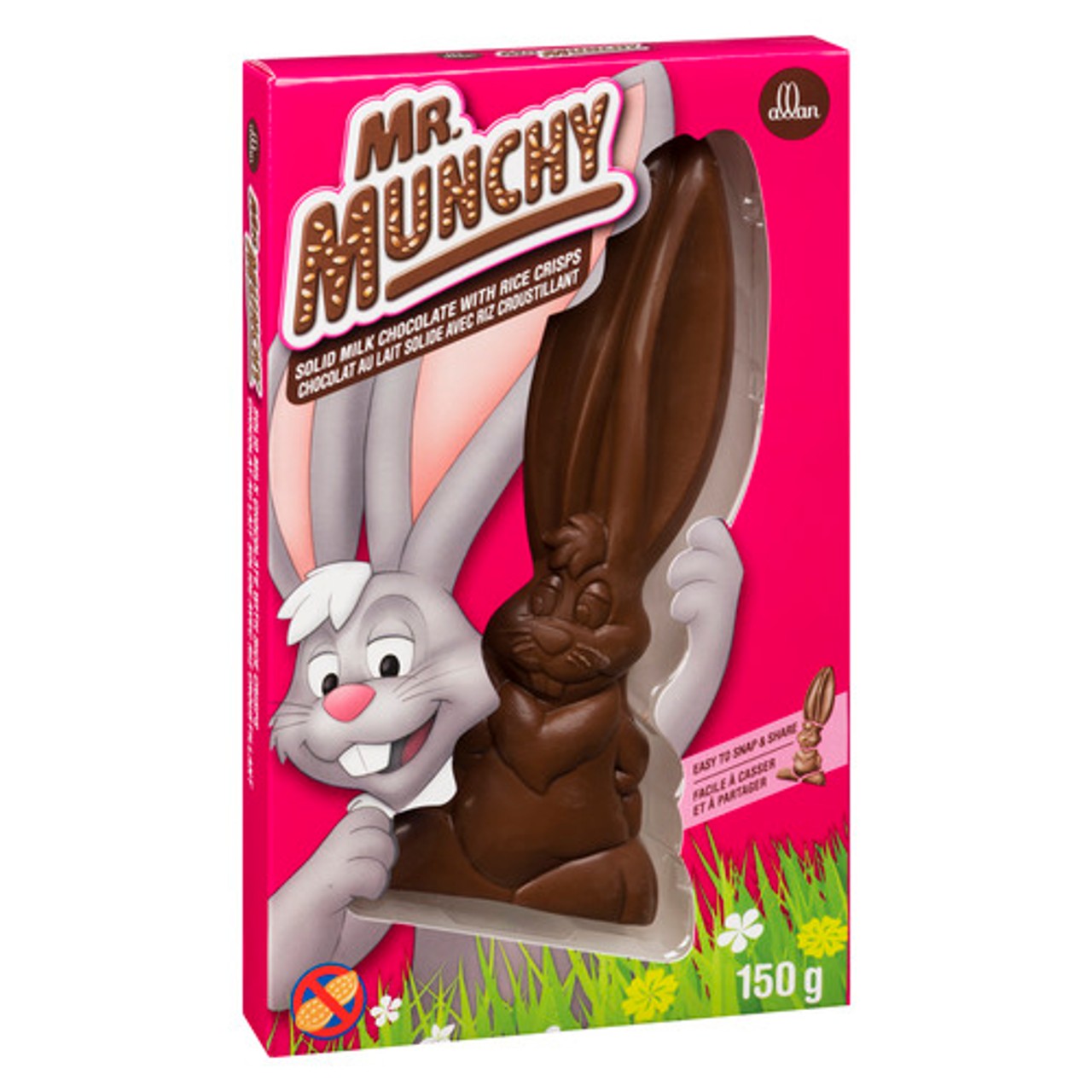 Allan Mr Munchy Solid Bunny Milk Chocolate With Rice Crisps 150 g ...