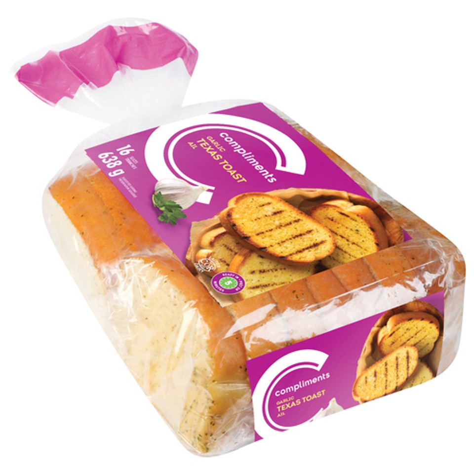 Compliments Texas Toast Garlic 638 g (frozen) - Voilà Online Groceries ...