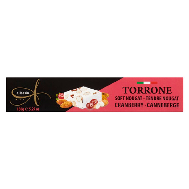 Allessia Cranberry Torrone 150 g - Voilà Online Groceries & Offers