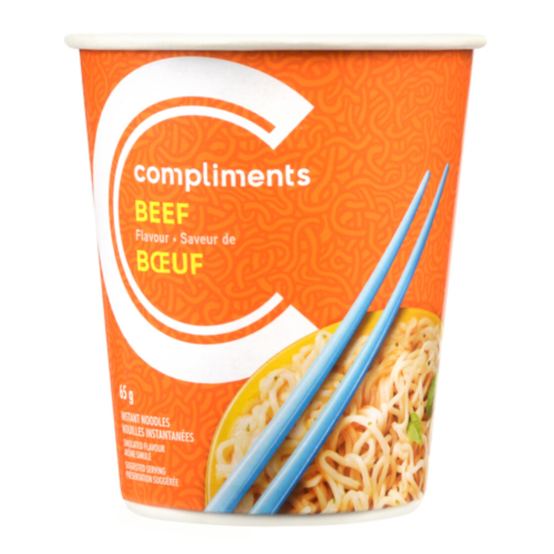 Compliments Instant Noodles Soup Beef 65 g - Voilà Online Groceries ...