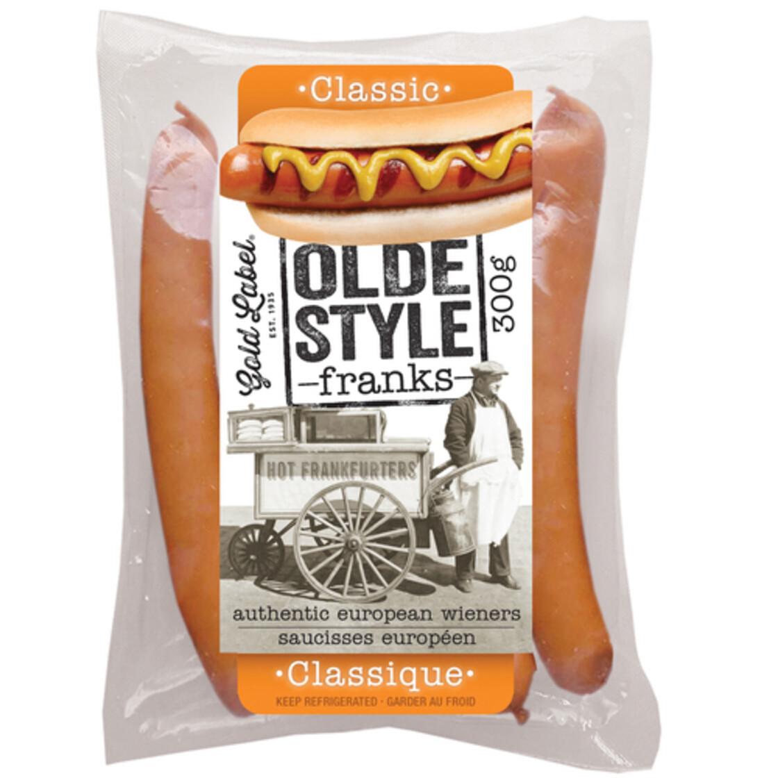 Gold Label Olde Style Franks Authentic European Classic Wieners 300 g ...