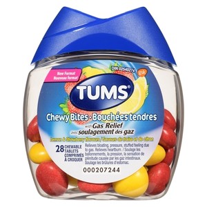 Tums Chewy Bites Gas Relief Lemon & Strawberry 28 Count - Voilà Online ...