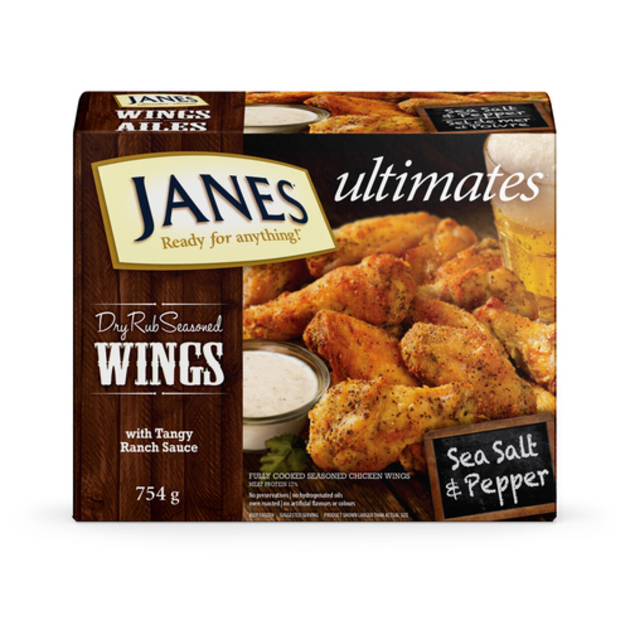 Janes Frozen Chicken Wings Sea Salt & Pepper 754 g - Voilà Online ...