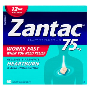 Zantac Antacids & Antiflatulents Bottle 75mg 60 EA - Voilà Online ...