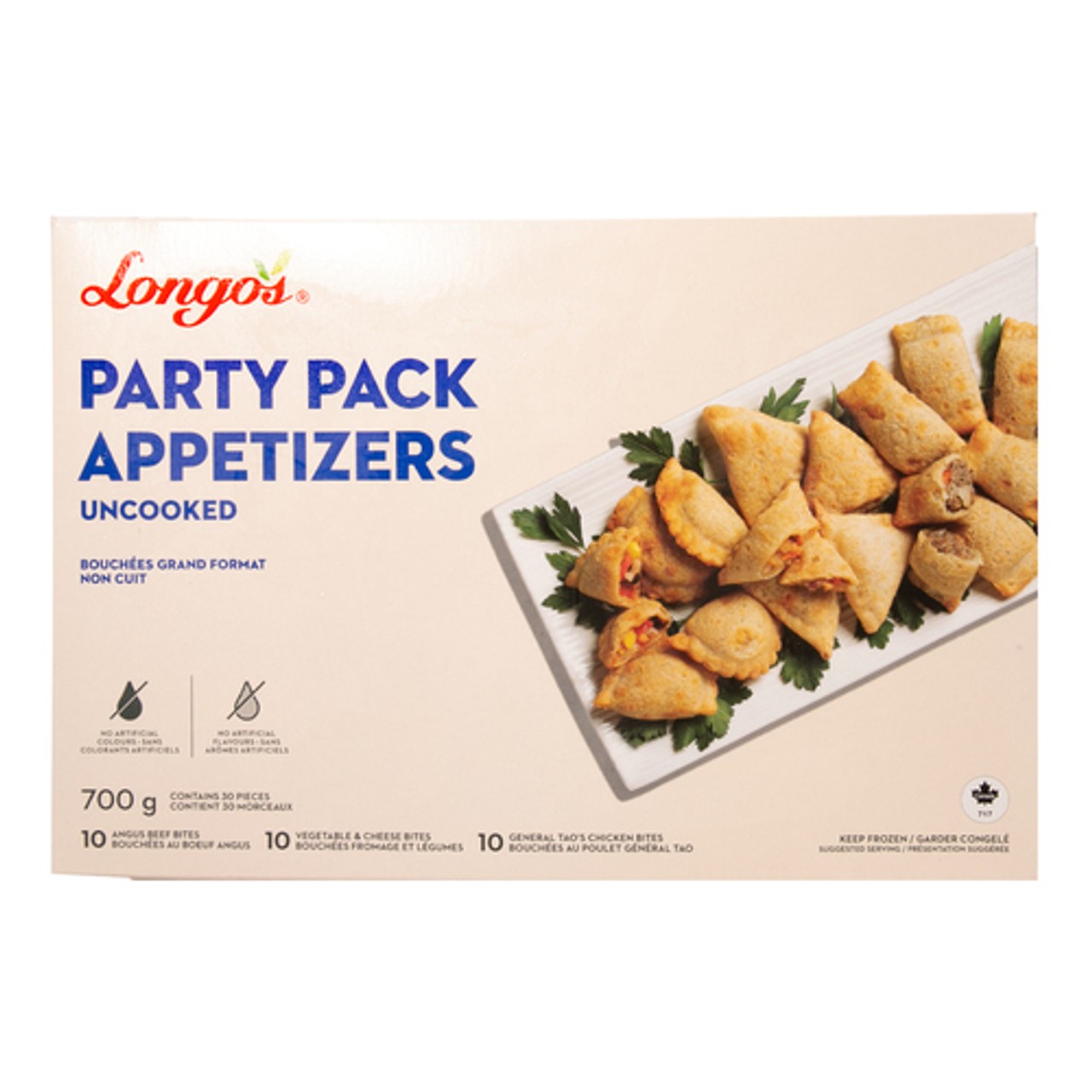 Longo's Frozen Appetizers Trio Party Pack 30 Pieces 700 g - Voilà ...
