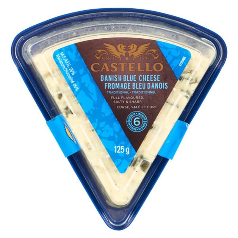 Castello Traditional Danish Blue Cheese 125 g - Voilà Online Groceries ...