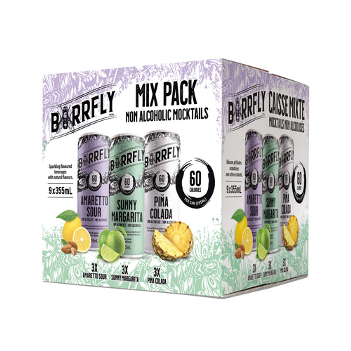Barrfly Non Alcoholic Mocktails Mixed Pack 9 x 355 ml (cans) - Voilà ...
