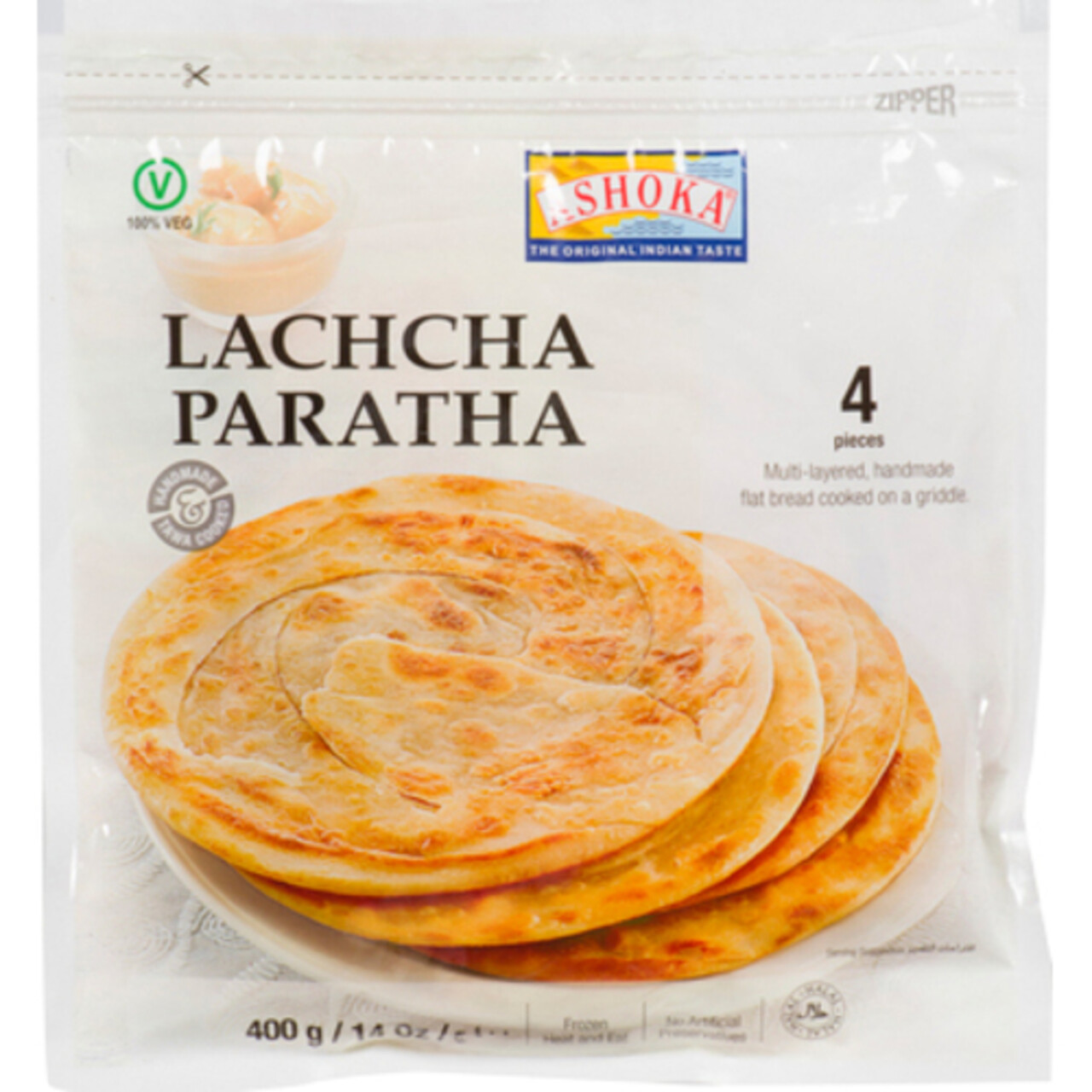 Ashoka Frozen Paratha Lachcha 400 g - Voilà Online Groceries & Offers