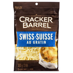 Cracker Barrel Shredded Cheese Swiss 300 g - Voilà Online Groceries ...