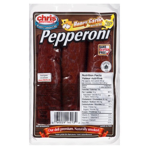 Chris Brothers Pepperoni Honey Garlic 250 g - Voilà Online Groceries ...
