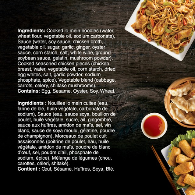 P.F. Chang's Frozen Meal Bowl Chicken Lo Mein Home Menu 312 g - Voilà ...