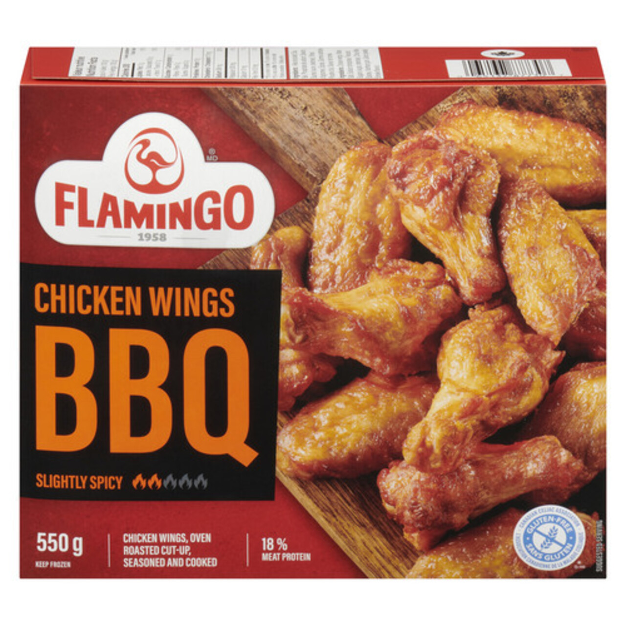 Flamingo Gluten-Free Frozen Chicken Wings BBQ 550 g - Voilà Online ...