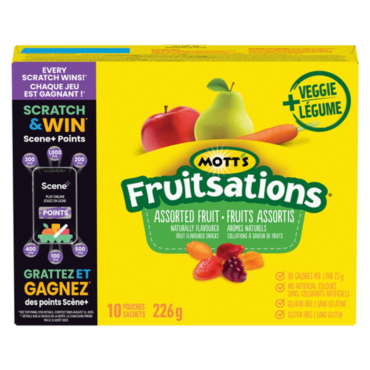 Mott's Fruitsations + Veggie Snacks Assorted Fruit Flavoured 226 g ...