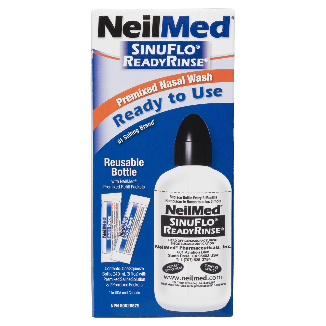 NeilMed SinuFlo Ready Rinse Nasal Wash 240 ml - Voilà Online Groceries ...