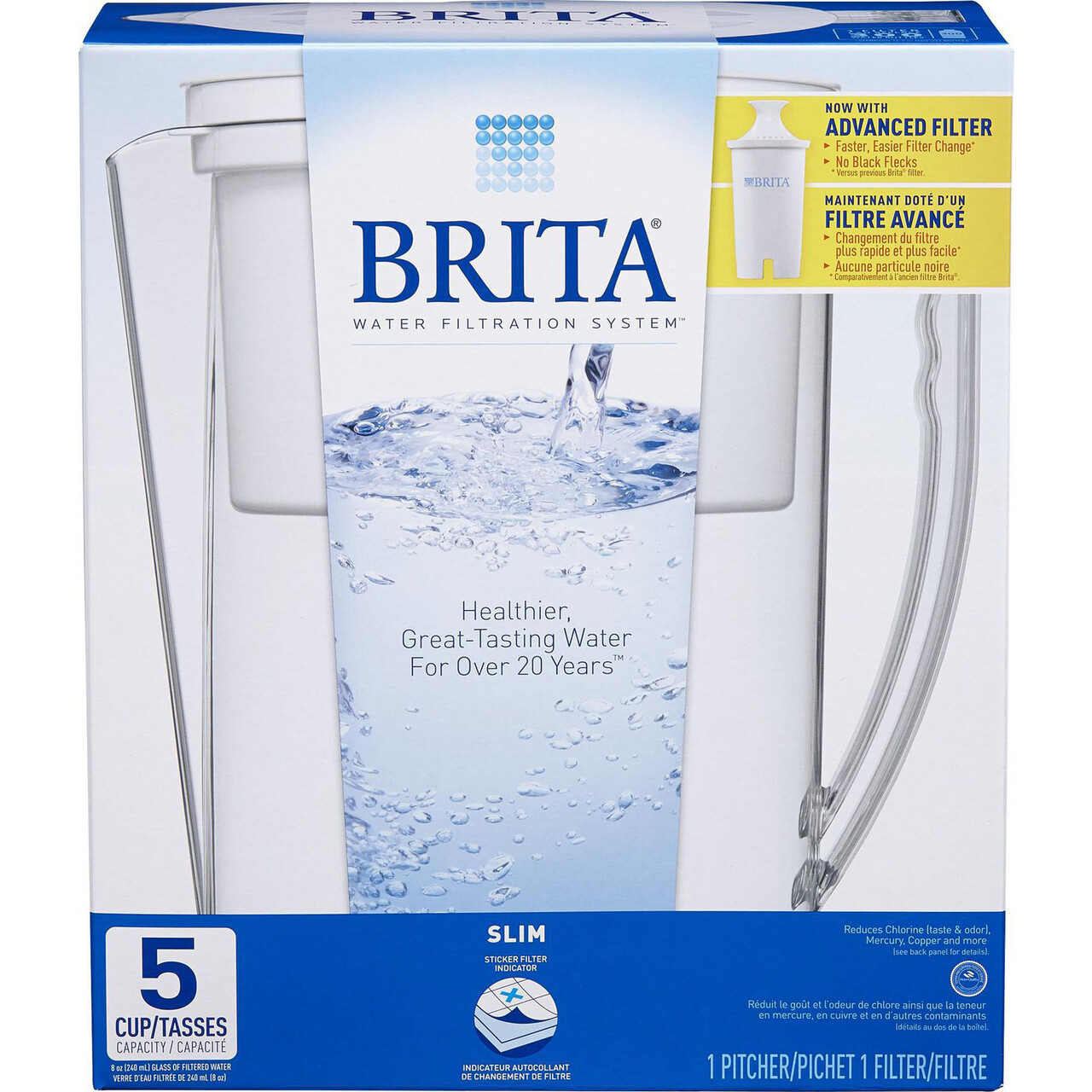 Brita Slim Water Pitcher 1 EA - Voilà Online Groceries & Offers