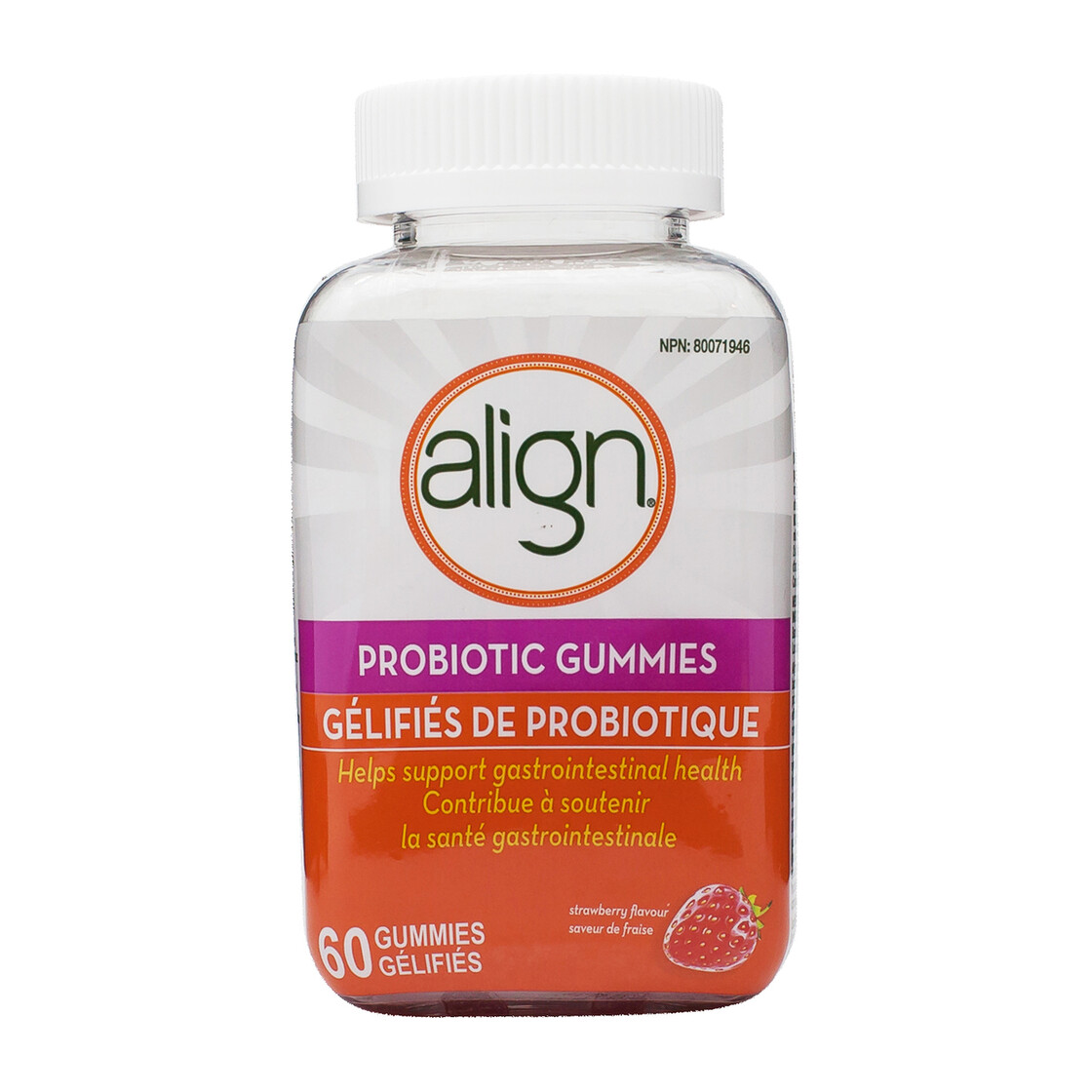 Align Probiotics Gummies Strawberry 60 Count - Voilà Online Groceries ...
