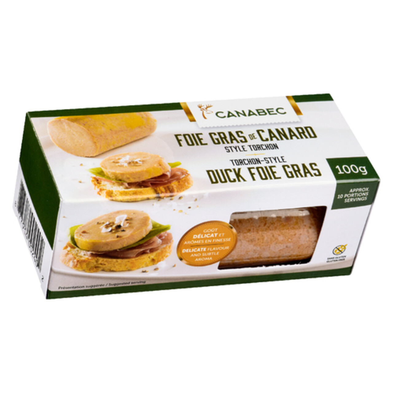 Canabec Duck Foie Gras Torchon-Style 100 g - Voilà Online Groceries ...