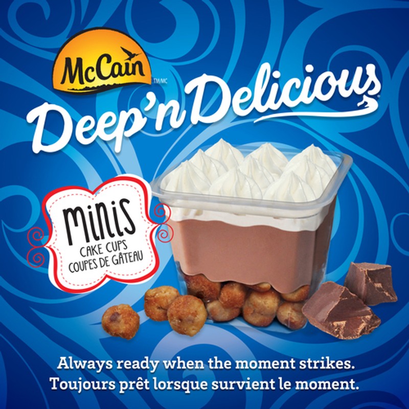 McCain Deep'n Delicious Frozen Minis Cake Cups Cookie Crumble 4 Pack ...
