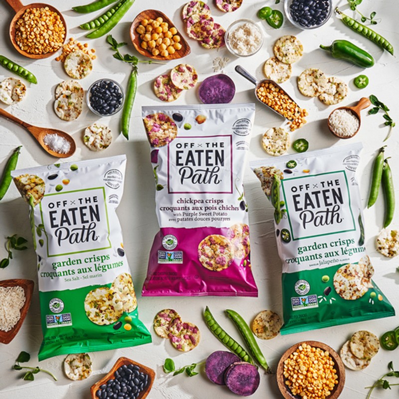 Off The Eaten Path Garden Crisps Sea Salt Rice & Pea Snacks 177 g ...