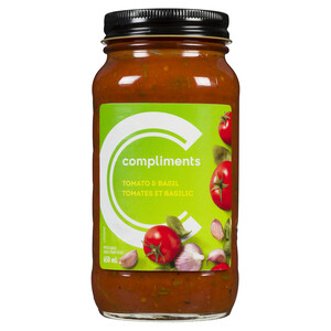 Compliments Pasta Sauce Tomato & Basil 650 ml - Voilà Online Groceries ...