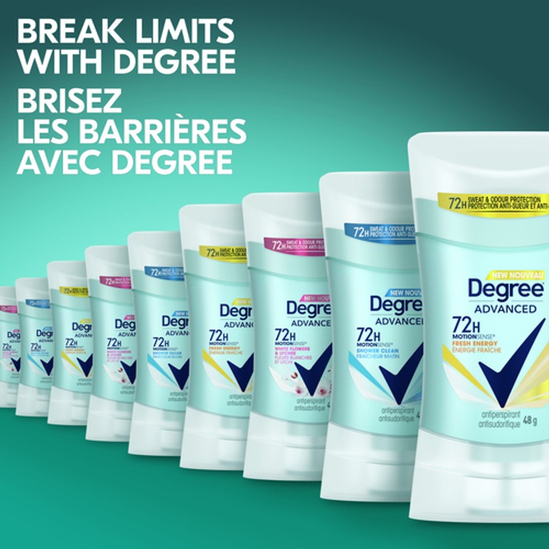 Degree Advanced Antiperspirant Stick Fresh Energy 72H Sweat Protection ...