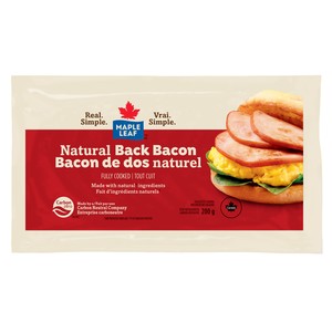 Maple Leaf Natural Back Bacon Fully Cooked 200 g - Voilà Online ...